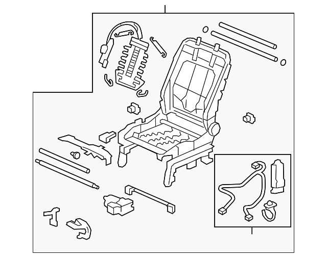 81526-SZA-A63 - Frame L Front Seat - 2015 Honda Pilot | Honda Factory Parts