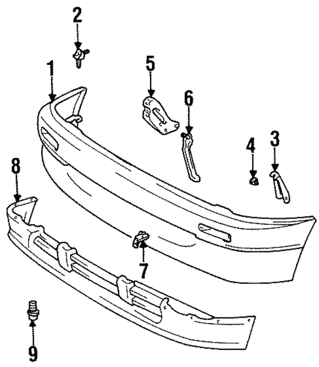 52141-0W010 - Face Bar Mount Bracket - 1993-1998 Toyota T100 ...