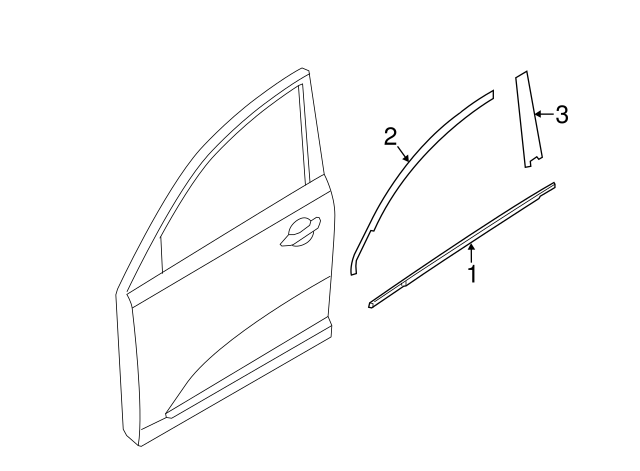 2011-2016 Kia Sportage Black Out Tape 86363-3W000 | TascaParts.com