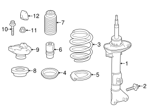 207-323-25-00-64 - Suspension Strut 2012-2017 Mercedes-Benz ...