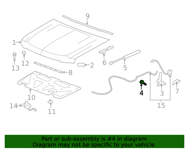2007-2014 GM Assist Spring Bolt 15054178 | GMPartsDirect.com