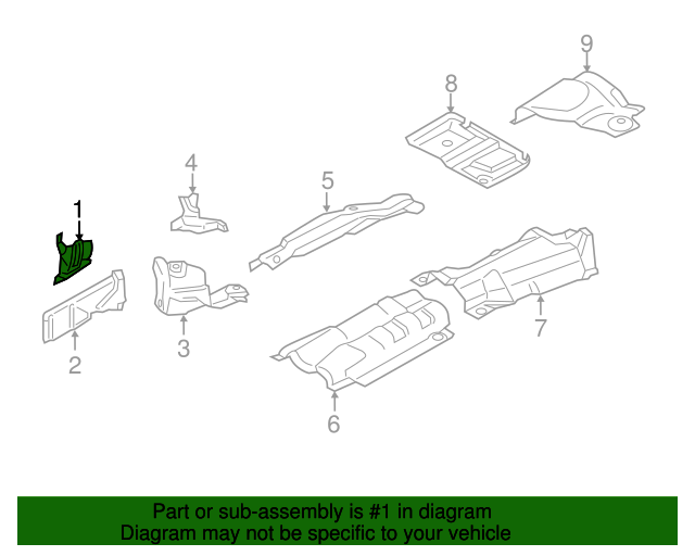 51487141784 - 2013-2015 BMW X1 Heat Shield (51-48-7-141-784) | BMW of ...