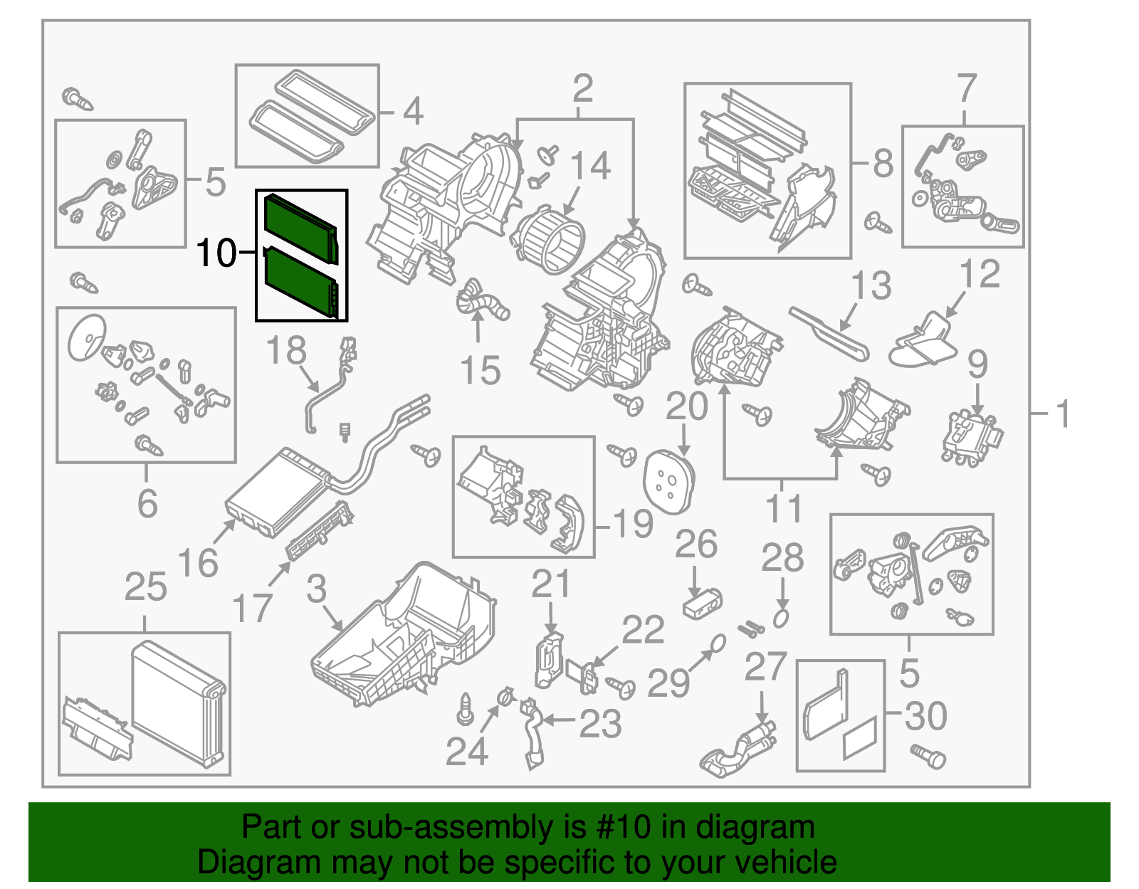 BBM4-61-J6X - Cabin Air Filter - 2010-2013 Mazda 3 | Mazda Parts Factor