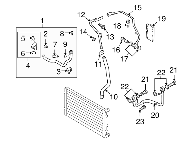 2006-2009 Audi Inlet Tube 06F-121-492-L | OEM Parts Online