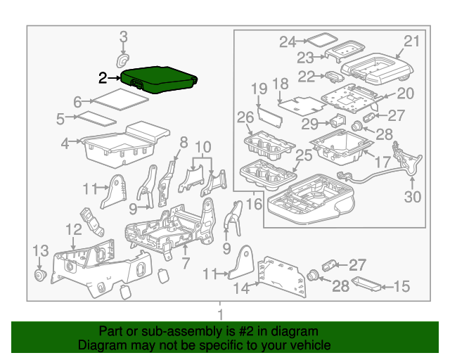 2014-2019 GM Seat Cushion 22881415 | GMPartsDirect.com