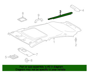 66416-52090 - Headliner Insulator - 2018-2019 Toyota Prius C | OEM ...