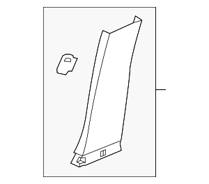 2012-2017 Buick Verano Cocoa Driver Side Center Pillar Lower Trim Panel ...