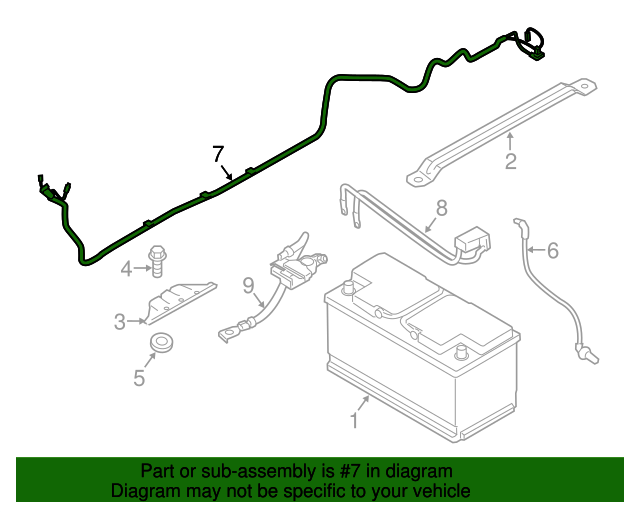 61-12-9-308-292 - Battery Cable 2012-2014 BMW | AutoNationParts.com