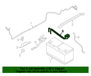 61126834543 - 2012-2020 BMW Positive Cable (61-12-6-834-543) | BMW of ...