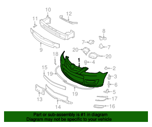 2007-2009 Mazda 3 Bumper Cover B37F-50-031D-BB | Mazda Parts Advantage