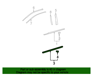 75071-07020-A0 - Body Side Molding - 2011 2012 Toyota Avalon | Nucar ...