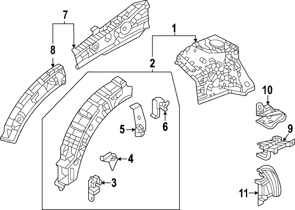 60750-3W0-315ZZ - 2023-2025 Honda HR-V - Apron Assembly | Honda Parts Guys