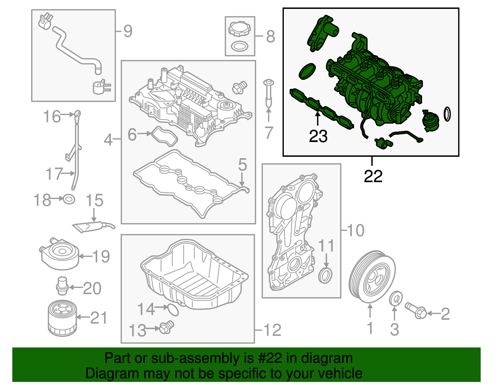 2015-2021 Hyundai Intake Manifold 28310-2GGA0 | Hyundai Wholesale Direct