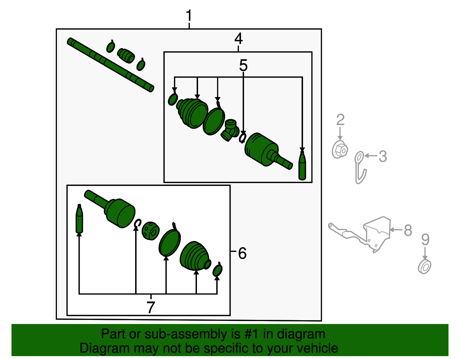 2012-2019 Nissan Axle Assembly 39101-3HC0B | OEM Parts Online