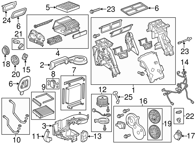 20897793 - Air Conditioning Evaporator Core Kit 2011-2016 GM ...
