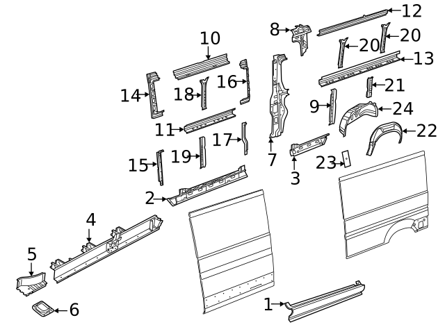 2014-2023 Ram Outer Wheelhouse - Driver's Side (LH) 68134057AA ...