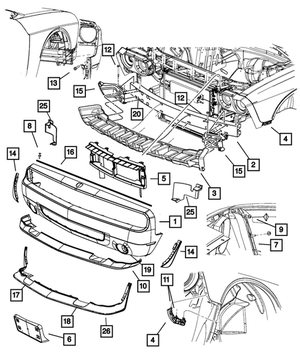 2008-2010 Dodge Challenger Front Energy Absorber 68051389AA | Mopar eStore