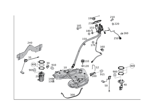 Fuel Tank with Detachable Parts for 2013 Mercedes-Benz GL450 | Mercedes ...