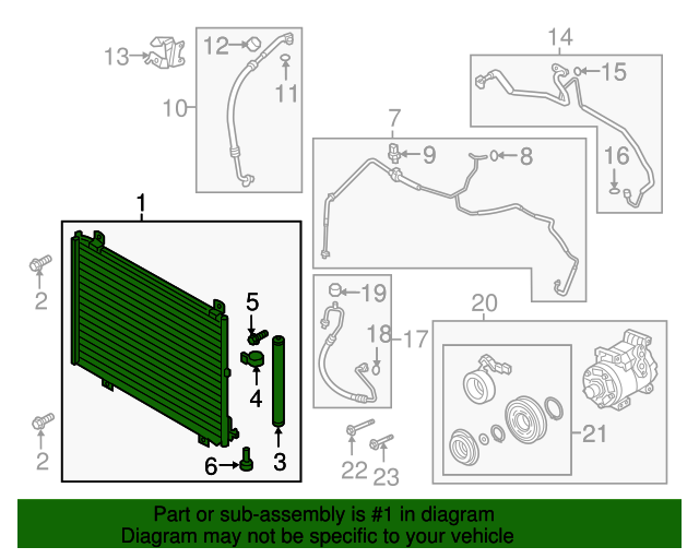 2016-2021 Mazda CX-9 Condenser TC3M-61-480 | QuirkParts
