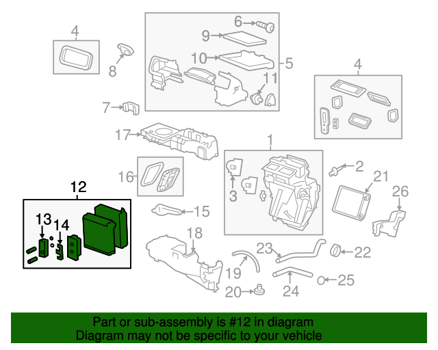 2013-2017 GM Air Conditioning Evaporator Core 22816158 GM ...