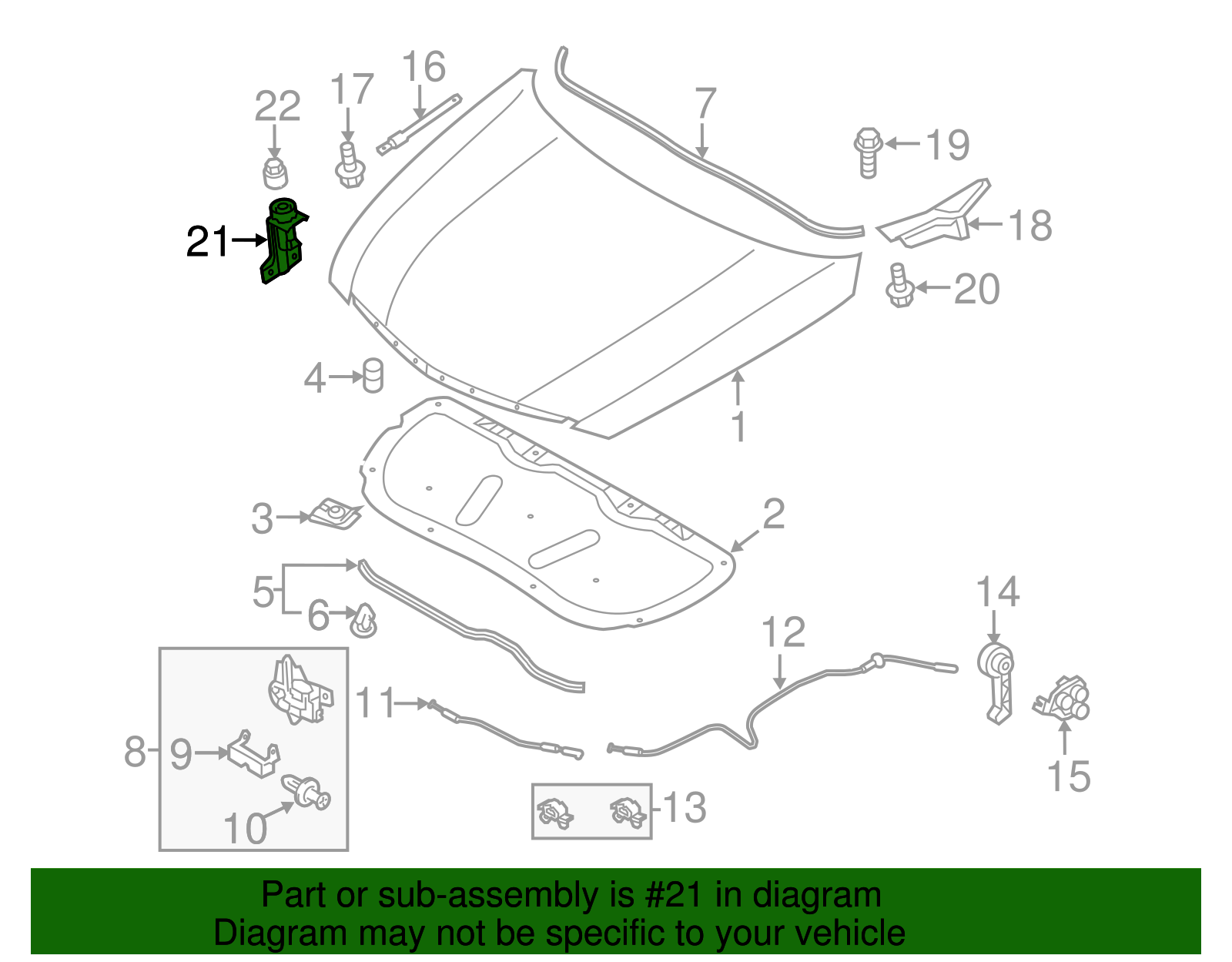 2011-2015 Hyundai Sonata Hood Contact Switch 93880-3S000 | QuirkParts
