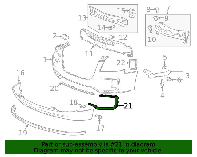 2016-2017 GMC Terrain Passenger Side Front Bumper Fascia Molding ...