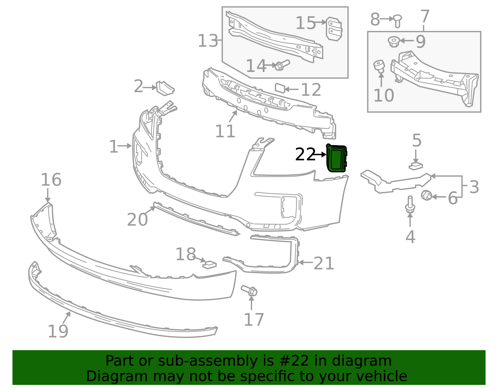 2016-2017 GMC Terrain Passenger Side Front Fog Lamp Bezel 23372632 GM ...
