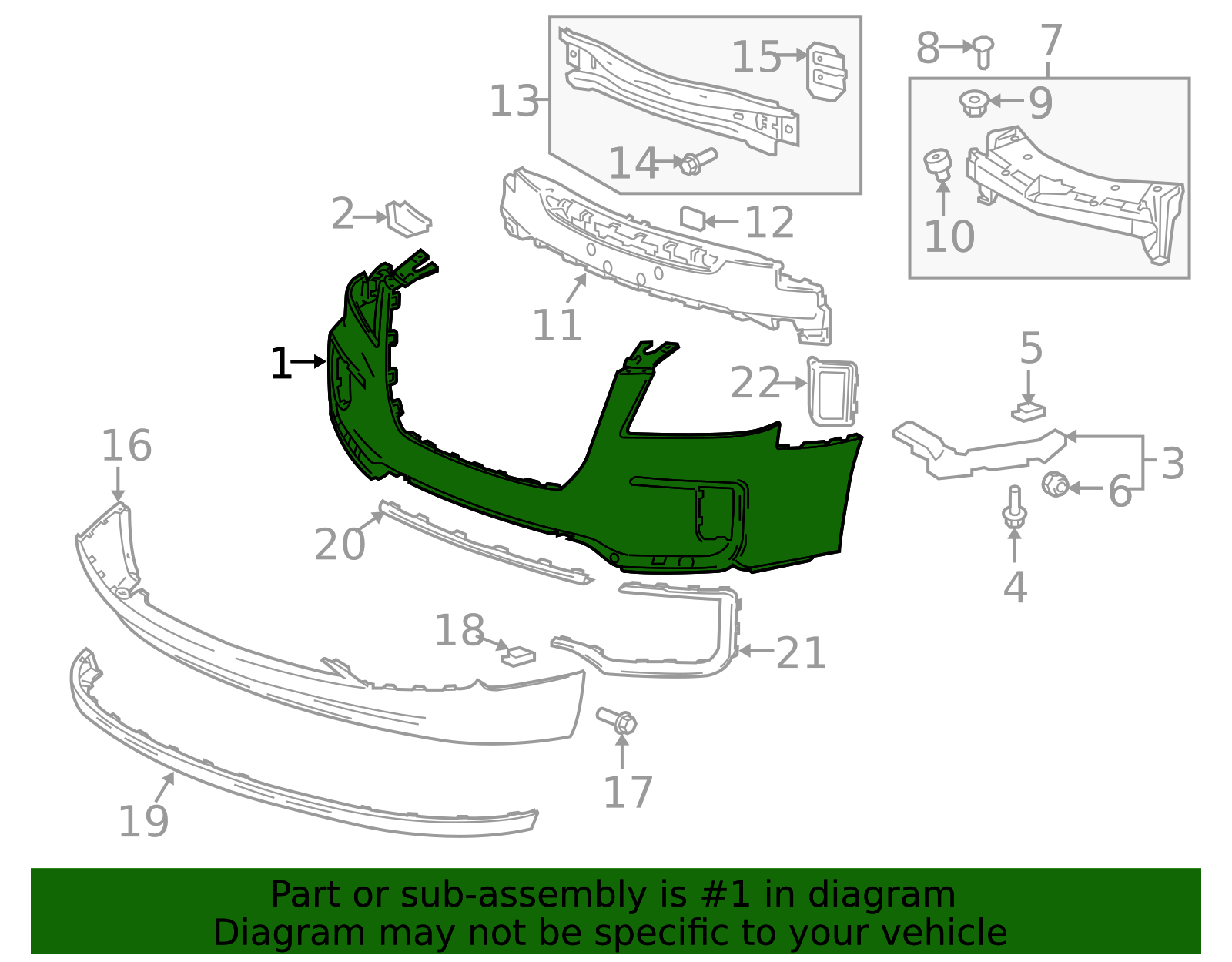 2016-2017 GMC Terrain Front Bumper Cover 84243274 GM | GMPartsDirect.com