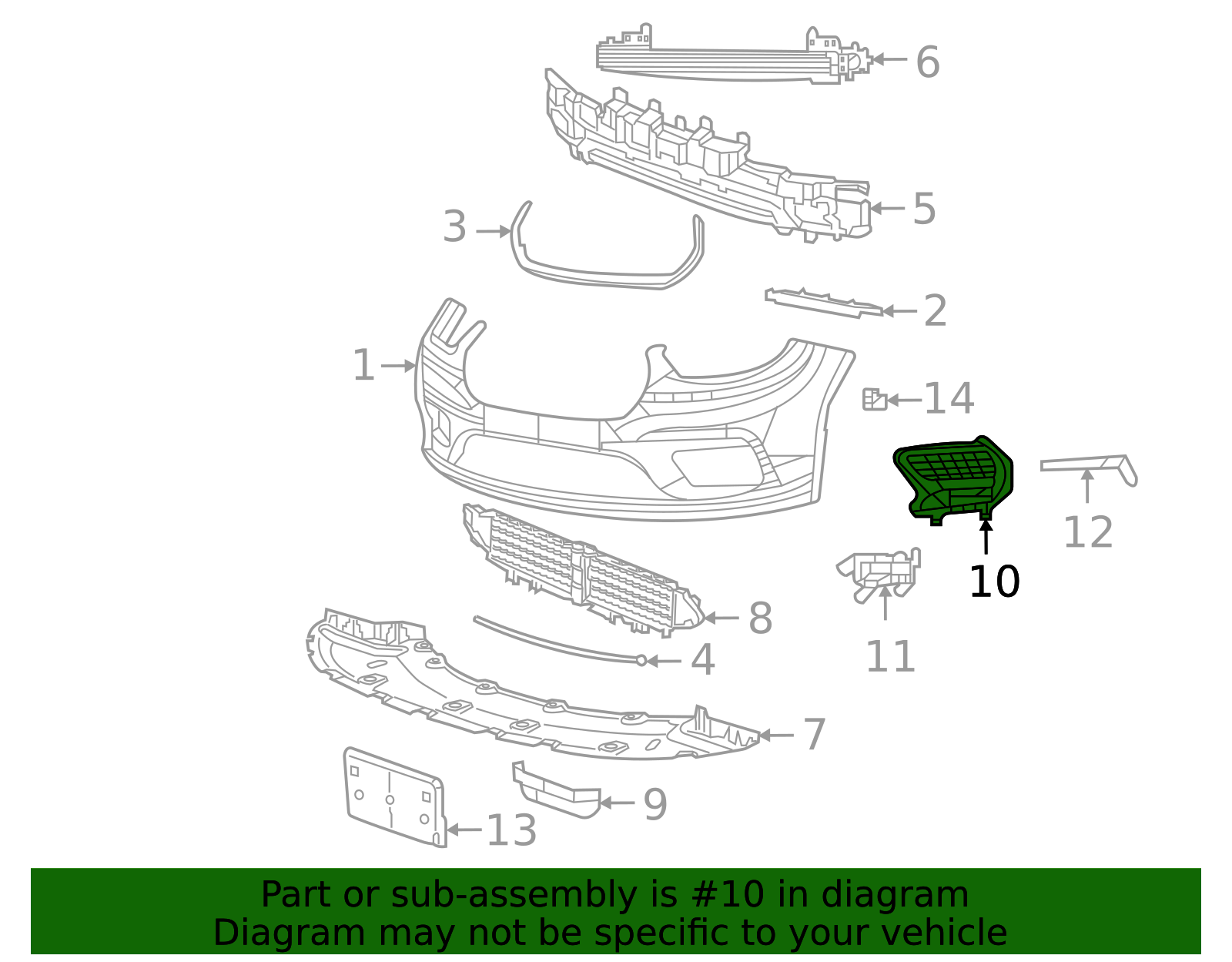 2021-2022 Chrysler Fog Lamp Bezel 6WF69DX8AC | Mopar Parts Canada
