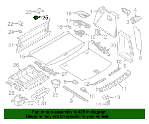 Genuine BMW 51-47-7-446-323 | Partition Panel Cover | FREE Shipping on ...