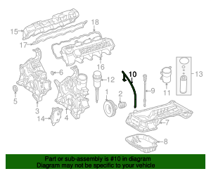 112-010-02-66 - Engine Oil Dipstick Tube 1998-2008 Mercedes-Benz ...