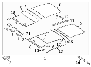 2020-2024 Mercedes-Benz Sunroof Seal 118-782-00-00 | AutoNationParts.com