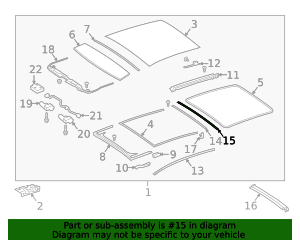 2020-2024 Mercedes-Benz Sunroof Seal 118-782-00-00 | AutoNationParts.com