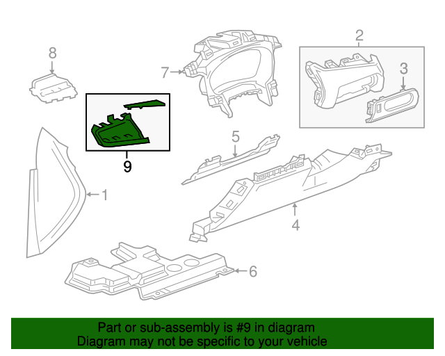 2018-2023 Buick Enclave Applique Panel 85126576 | GMPartsDirect.com