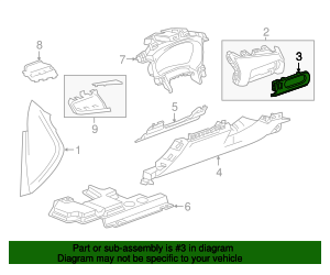 84201462 - Jet Black Driver Side Instrument Panel Switch Trim Plate ...