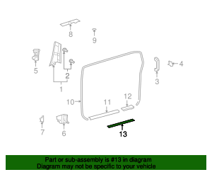 2007-2014 Toyota FJ Cruiser Scuff Plate 67911-35010 | Toyota Parts