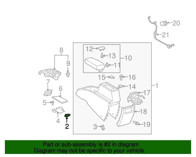 Door Trim Panel Clip - Toyota (90467-A0016-B2) | Toyota Parts