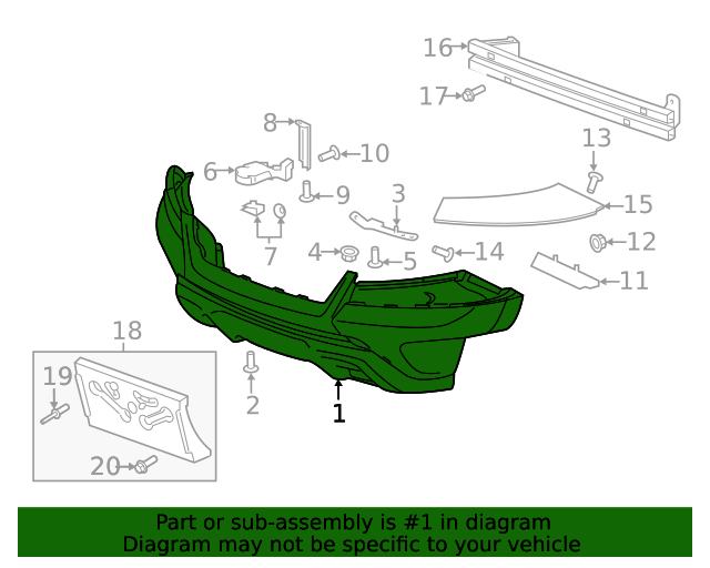 2017-2022 Chevrolet Colorado Front Bumper Cover 84109337 | TascaParts.com