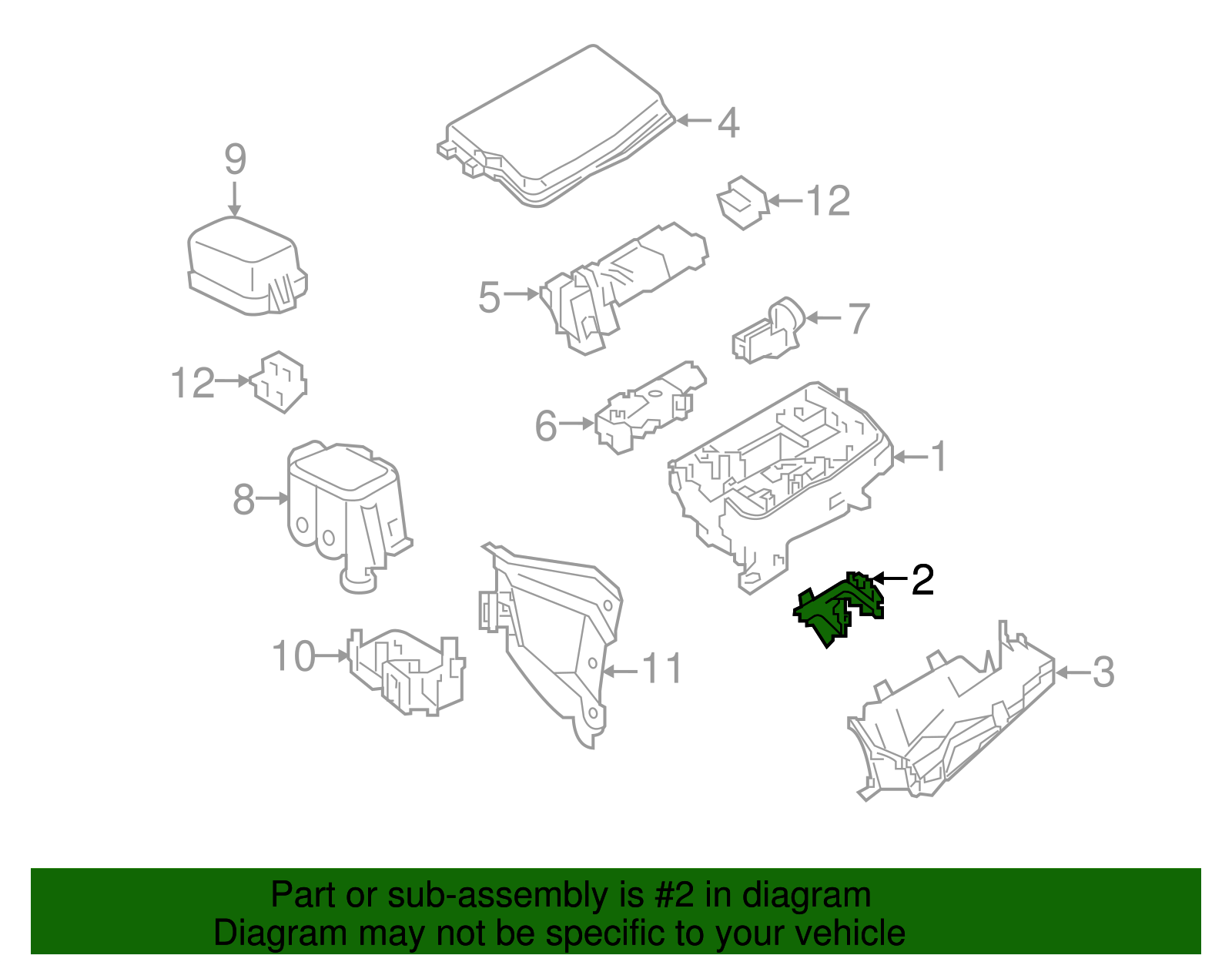 2016-2018 Toyota Fuse & Relay Box Protector 82817-12M90 | Lithia Toyota ...