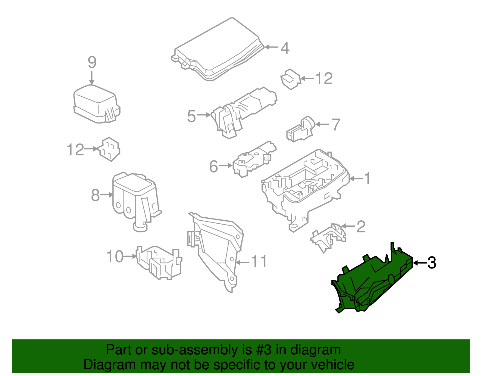 2016-2018 Toyota Fuse & Relay Box Lower Cover 82663-12130 | Toyota San ...