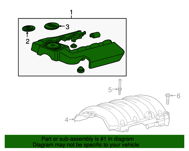 2015 GM Engine Cover 12643295 | TascaParts.com