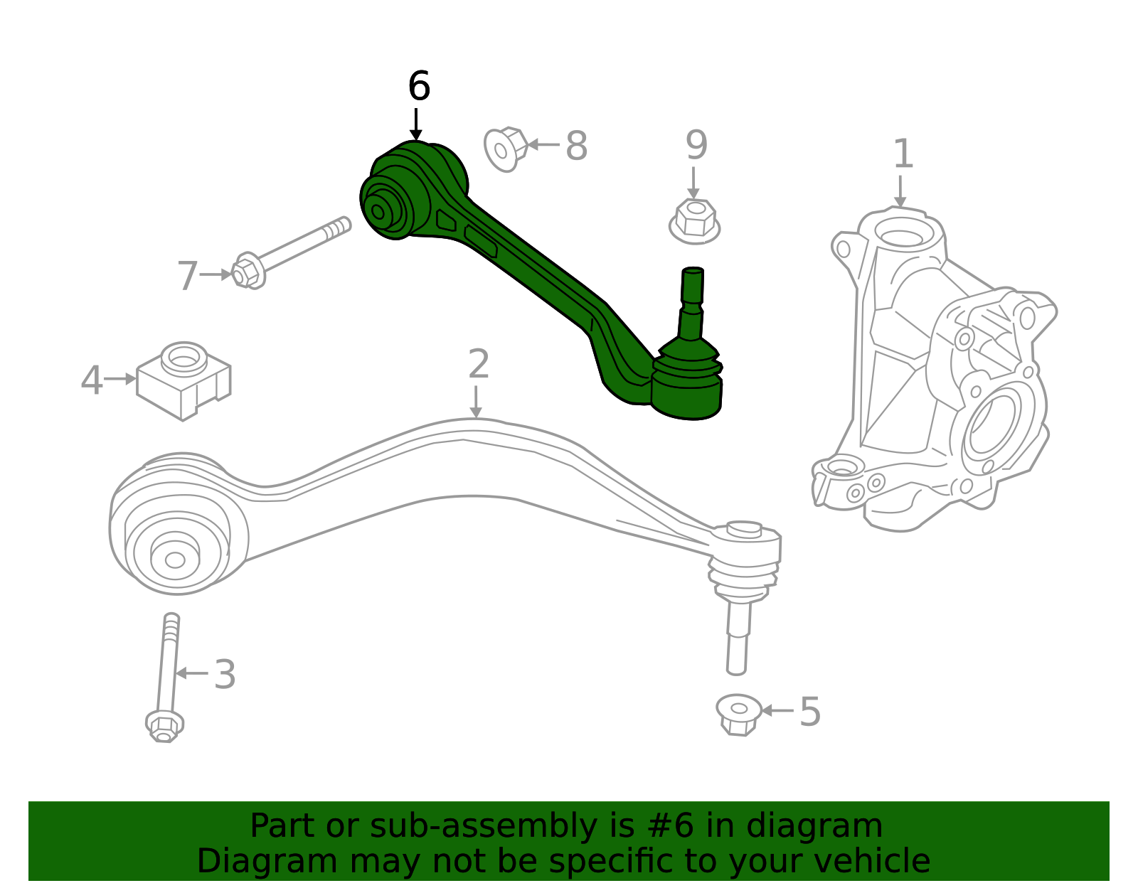 Genuine BMW 31-10-8-095-651 | Rear Control Arm | FREE Shipping on Most ...