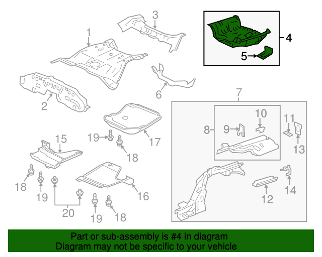65550-T3V-A00ZZ - Spare Tire Panel 2014-2017 Honda Accord | Honda Parts ...
