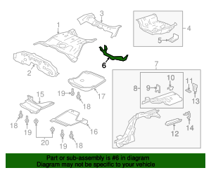 2013-2017 Honda Accord Cross-Member, Rear Floor 65750-T2A-A00ZZ | OEM ...
