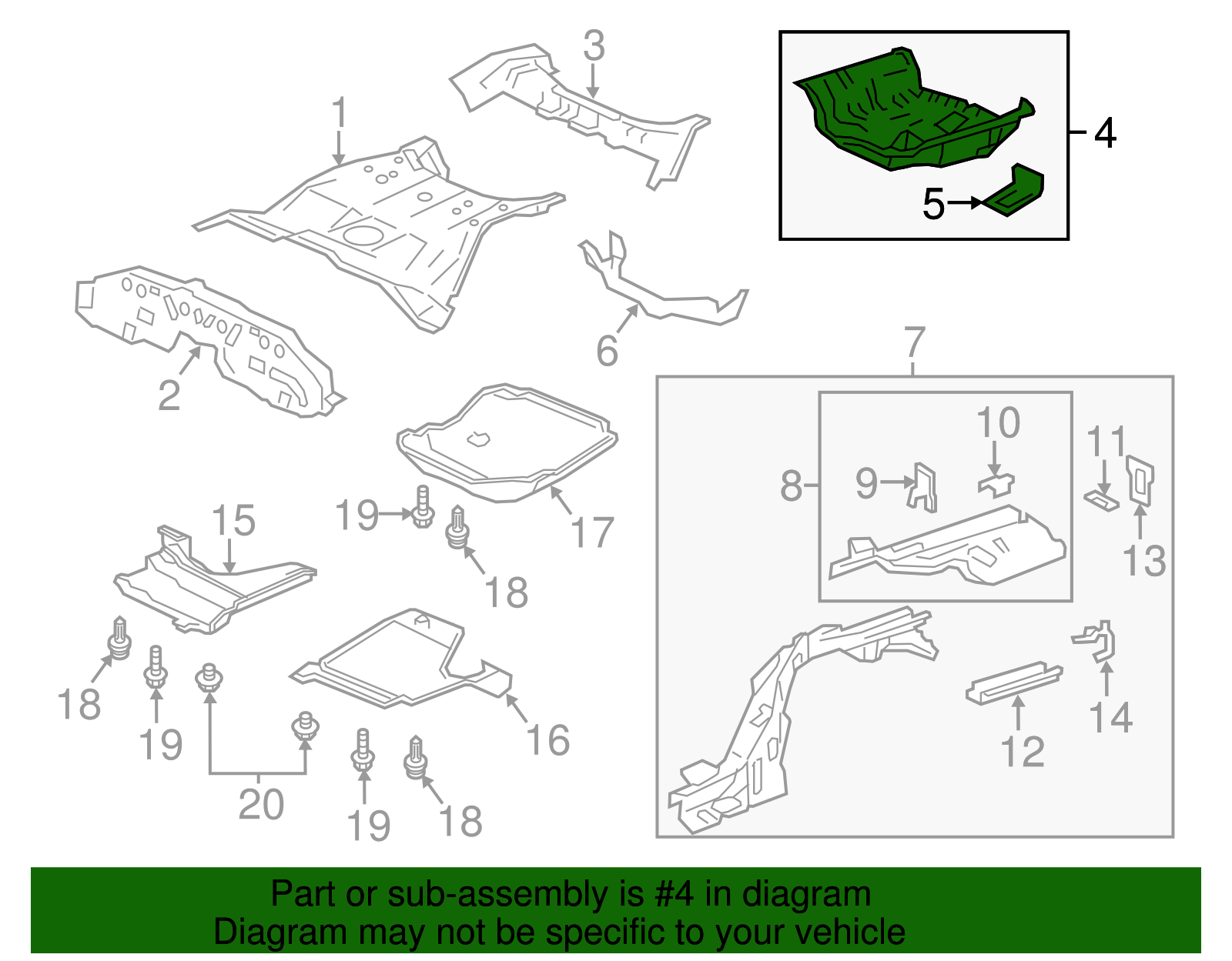 OEM 2013-2017 Honda Accord Spare Tire Panel 65550-T2B-P00ZZ | Honda ...