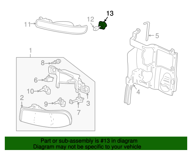 19258649 - Natural Colored Multi-Purpose Lamp Socket 2000-2007 GM ...