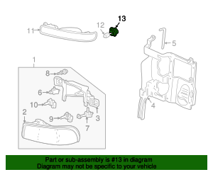 19258649 - Natural Colored Multi-Purpose Lamp Socket 2000-2007 GM ...