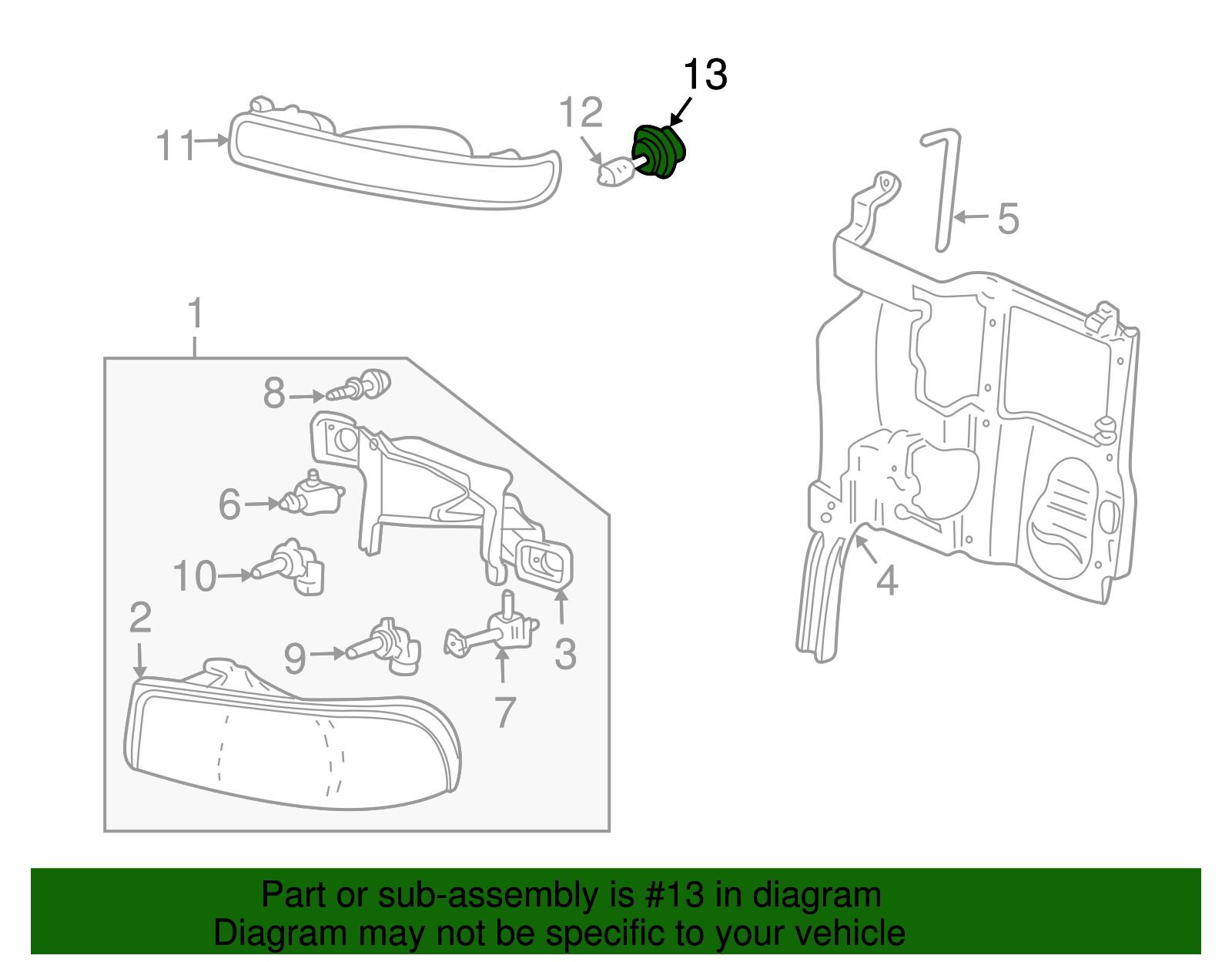 2000-2007 GM Natural Colored Multi-Purpose Lamp Socket 19258649 GM ...