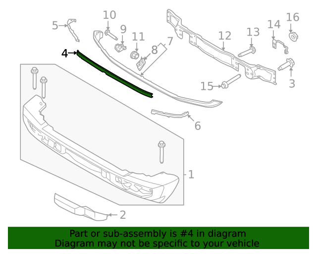 2021-2023 Ford Bronco Valance M2DZ-17626-B | OEM Parts Online
