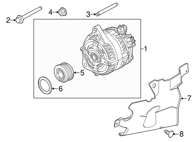2011-2014 Ford Mustang Alternator BR3Z-10346-C | Varsity Ford